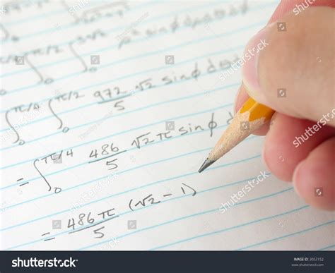 Babe Doing Calculus Homework Stock Photo Shutterstock