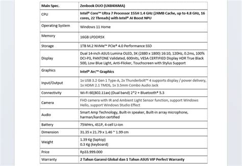 ASUS Resmi Rilis Zenbook DUO Laptop Dual Screen OLED Harga 30 Jutaan Info Komputer