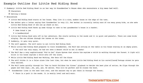 Book Outline Example