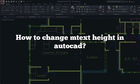 How To Change Mtext Height In Autocad