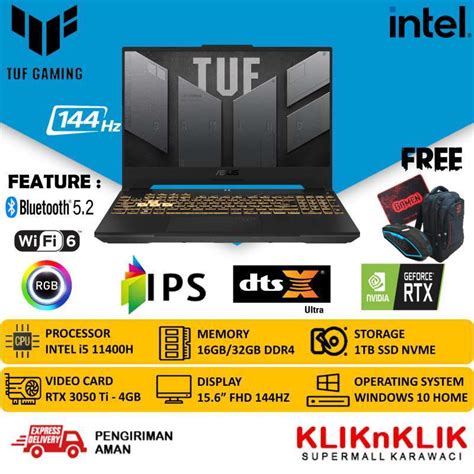 Jual Asus Tuf F Fx Heb I H Gb Tb Ssd Rtx Ti Fhd Ips Hz Windows Gb