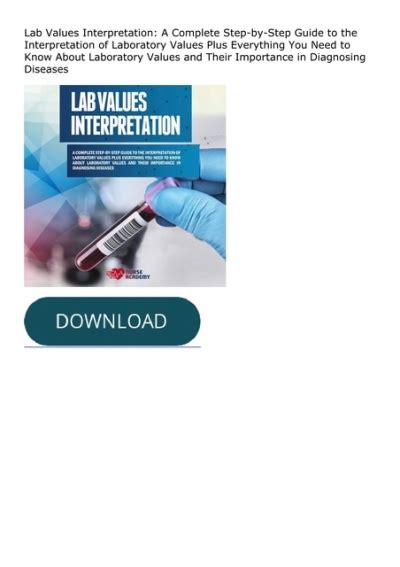 Download ⚡️ Lab Values Interpretation A Complete Step By Step Guide To