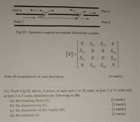 Solved Fig Q2 Aperture Coupled Waveguide Directional Chegg Com