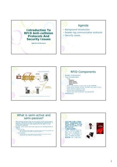 Introduction To Rfid Anti Collision Protocols And Security Issues