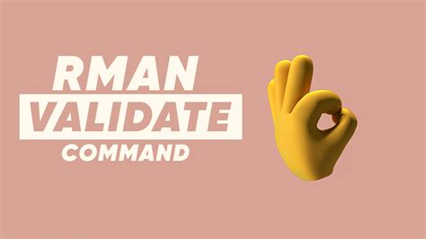 Rman Validate Command Rebellionrider