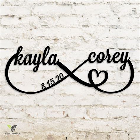 Personalized Infinity Metal Sign Infinity Name Sign Infinity Sign