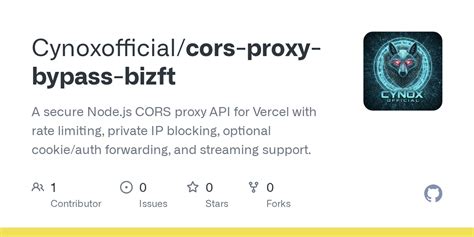 Github Cynoxofficialcors Proxy Bypass Bizft A Secure Nodejs Cors