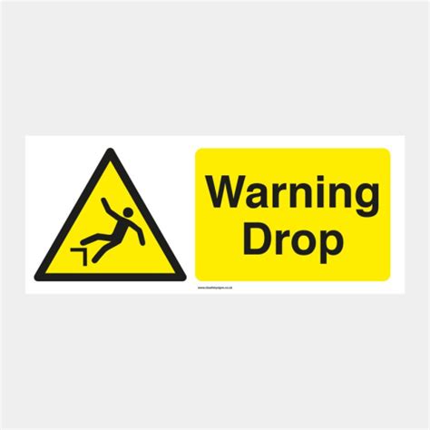 Warning Drop Diamond Safety Signs
