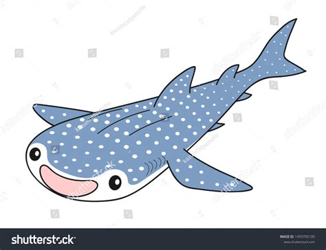 Whale Shark Character Illustration Clip Art ภาพประกอบสต็อก 1459705100