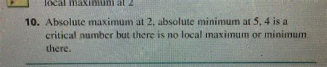 solved absolute maximum at 2 absolute minimum at 5 4 is a