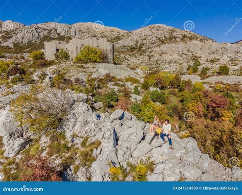 Old Collapsing Tower Brick With Arches Windows Perspective From Below Upwards Wooden Roof