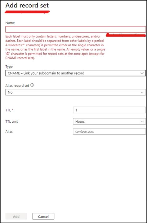 How To Add Cname Record Into A Subdomain At Dns Zone In Azure Microsoft Qanda
