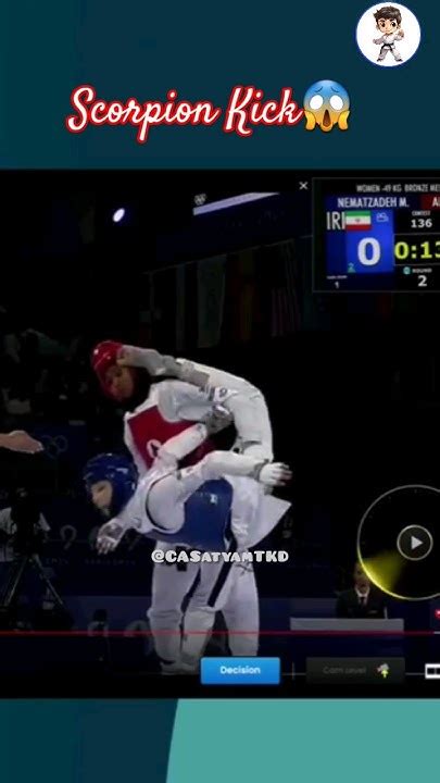 Scorpion Kick Headshot 🦂 Scorpionkick Taekwondo Paris2024 Scorpion