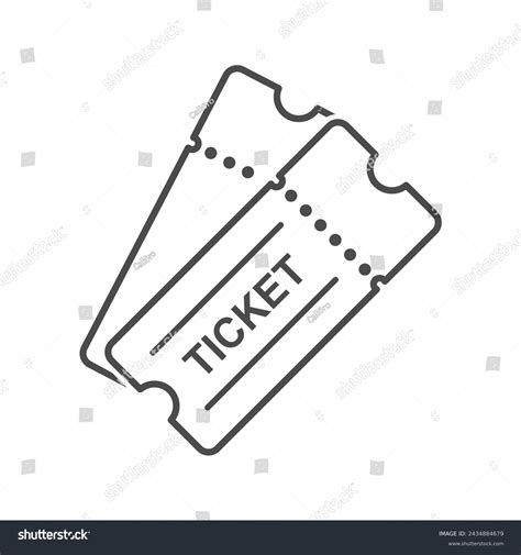45747 Ticket Outline Stock Vectors And Vector Art Shutterstock