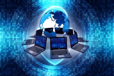 Global Internet Concept Globe With Computer Network Stock Illustration Illustration Of