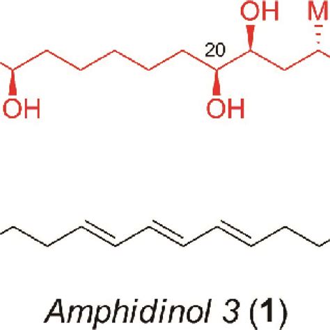 Structure Of The Polyene Polyhydroxy Secondary Metabolite Amphidinol 3 1 Download
