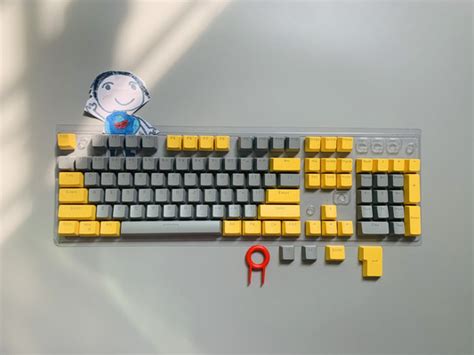 Badu Bg Нови 104 бр механични клавишни капачки за клавиатура Комплект Oem двуцветна Abs лилаво