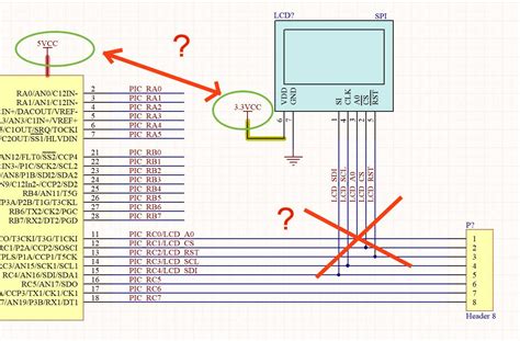 Connected Protection Resistors And Diferents Voltages I O Ports