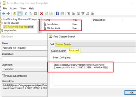 Search For Ad Accounts With The Password Not Required Attribute Enabled