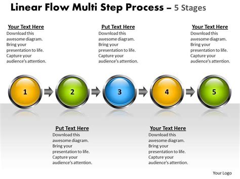 Business PowerPoint Templates Linear Flow Multi Step Process State Diagram Ppt Sales Slides