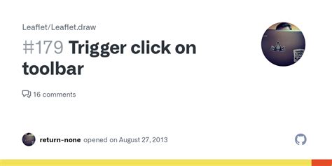 Trigger Click On Toolbar Issue Leaflet Leaflet Draw GitHub