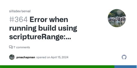 Error When Running Build Using Scripturerange