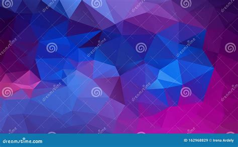 Vector Irregular Polygon Background Triangle Low Poly Pattern Vibrant Royal Blue Purple