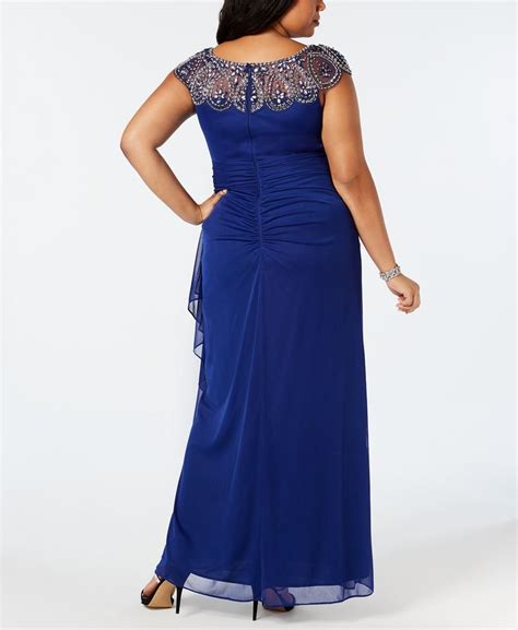 Xscape Plus Size Illusion Beaded Gown And Reviews Dresses Women