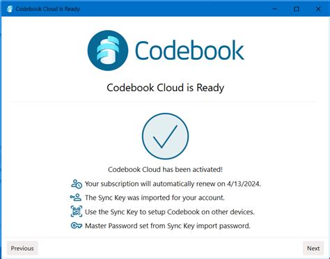 Codebook Help Syncing With A New Device