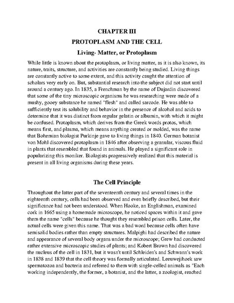 What Is Protoplasm Definition Components Properties