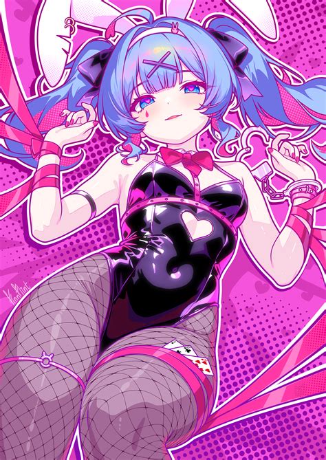 Rule 34 Blue Eyes Blue Hair Boosty Boosty Username Bracelet Bracelets Bunny Ears Bunnysuit