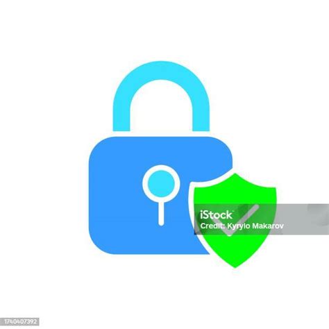 Closed Padlock With Check Mark Line Icon Security Protection Key Door Password Secret Safe