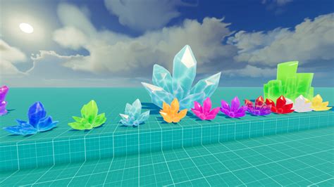 Low Poly Stylized Crystals
