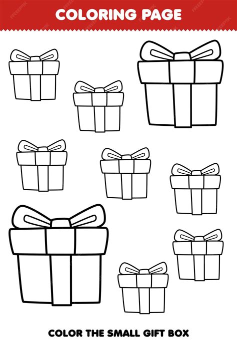 Christmas Present Template To Color