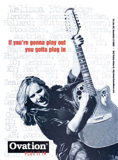 Ovation Melissa Etheridge Ad On Behance