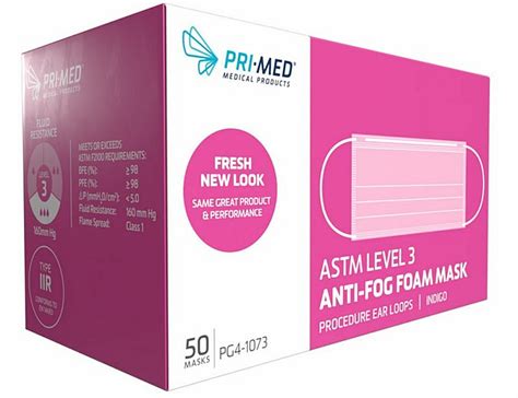 Anti Fog Level 3 Mask Indigo
