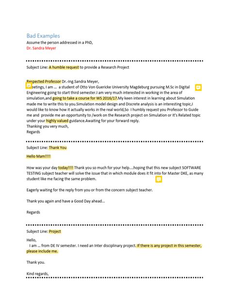 Bad Email Examples Download Free Pdf Computing Software Engineering