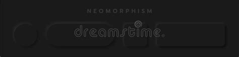 black button neumorphism design elements vector set stock vector