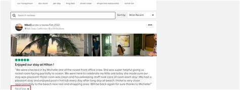 How To Click On The Read More Link From The First Review Within