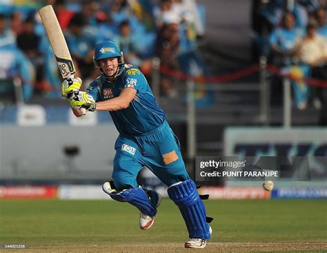 Pune Warriors India Batsman Steven Smith Plays A Shot During The Ipl