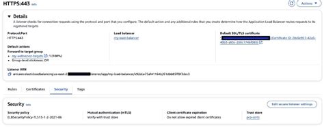 enabling mtls with alb in amazon eks containers