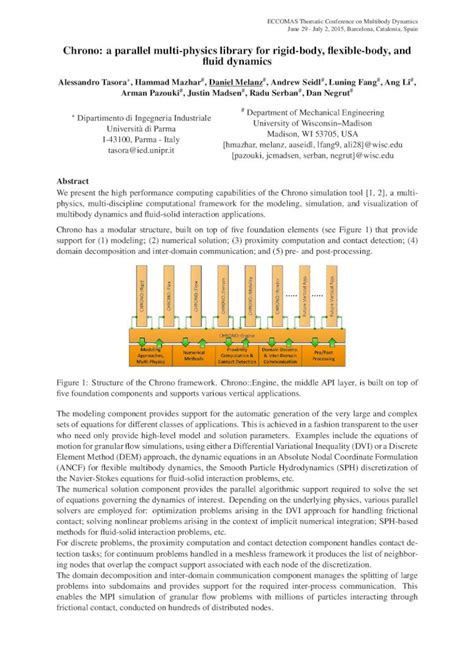 pdf chrono a parallel multi physics library for rigid body