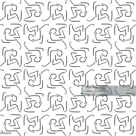 짧은 곡선의 완벽 한 패턴입니다 흰색 바탕에 검은 벌레 추상적인 벡터 패턴 0명에 대한 스톡 벡터 아트 및 기타 이미지 0명 검은색 곡선 Istock