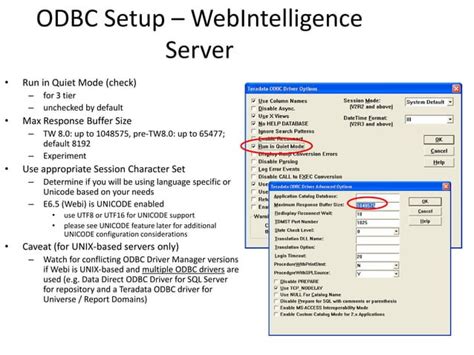 Sap Bo And Teradata Best Practices Pptx Databases Computer Software And Applications