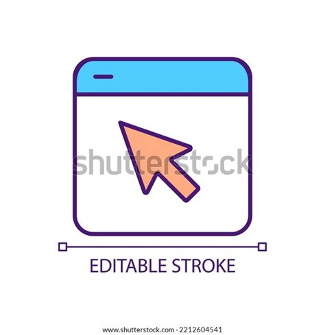 Mouse Pointer On Browser Window Rgb Stock Vector Royalty Free Shutterstock