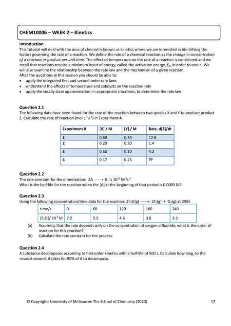 Chem10006 Tutorial Worksheet Week 2 Warning Tt Undefined Function 32 © Copyright