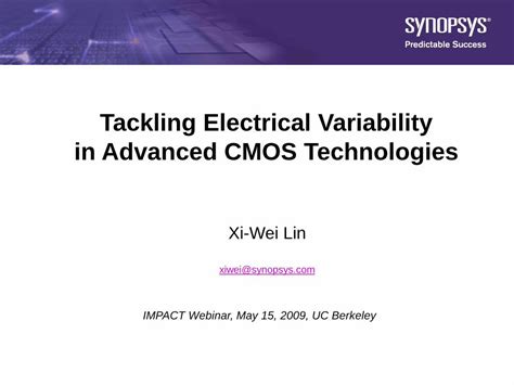 Pdf Tackling Electrical Variability In Advanced Cmos Technologies Dokumen Tips