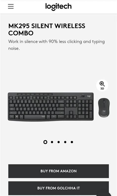 Logitech MK295 Silent Wireless Keyboard Mouse Combo Computers Tech Parts Accessories