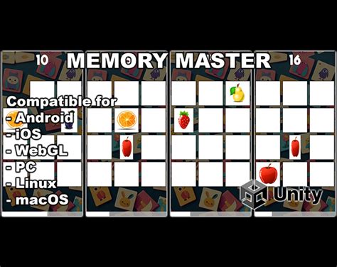 Memory Master Unity Game Source Code By NeonSpaceFighter