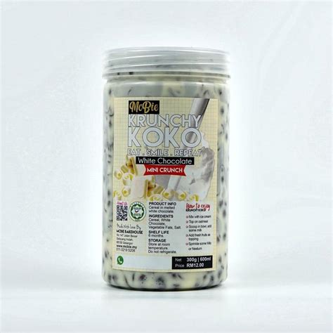 600ml Choco Jar White Chocolate Cocoa Crunch Bubble Rice Tiktok Shop Malaysia